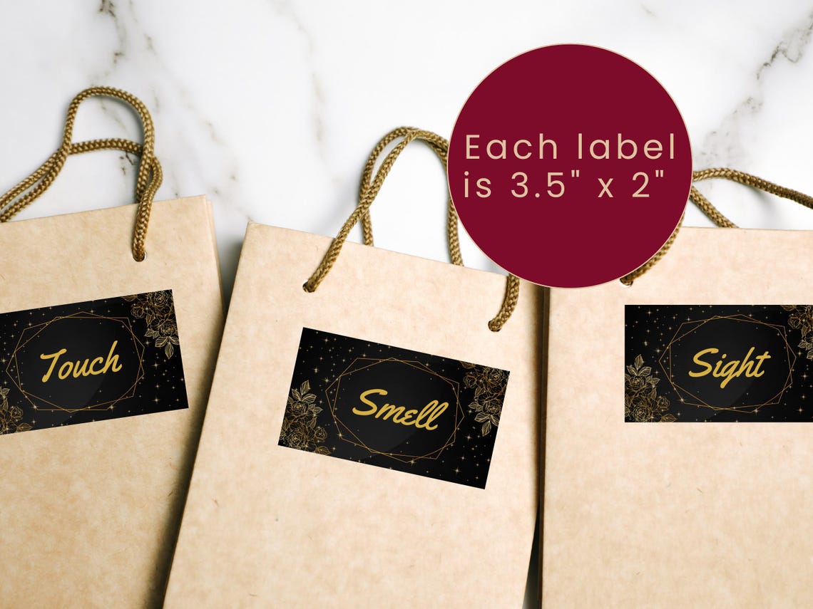 5 SENSES GIFT LABELS | Five Senses | Anniversary Gift | Valentine's ...
