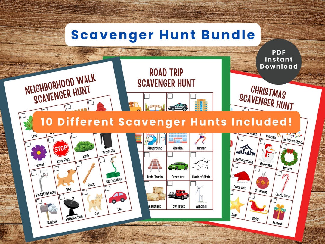 SCAVENGER HUNT for KIDS Bundle | Christmas Scavenger Hunt | Outdoor ...