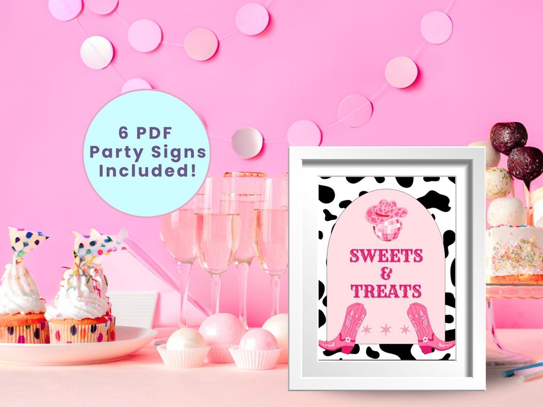PINK RODEO BIRTHDAY Party Signs | Western Food Signs | Girls Party ...