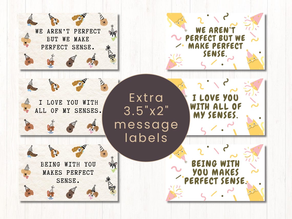 5 SENSES GIFT LABELS | Five Senses | Anniversary Gift | Valentine Gift ...