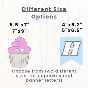 CUPCAKE CLASSROOM BIRTHDAYS Template Student Birthday Banner Teacher ...