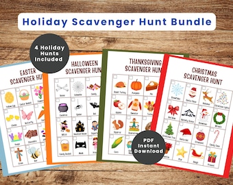 SCAVENGER HUNT for KIDS Bundle | Christmas Scavenger Hunt | Outdoor ...