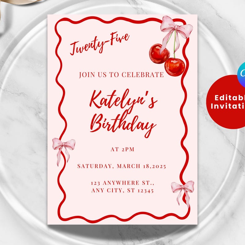 25th Birthday Party - Etsy