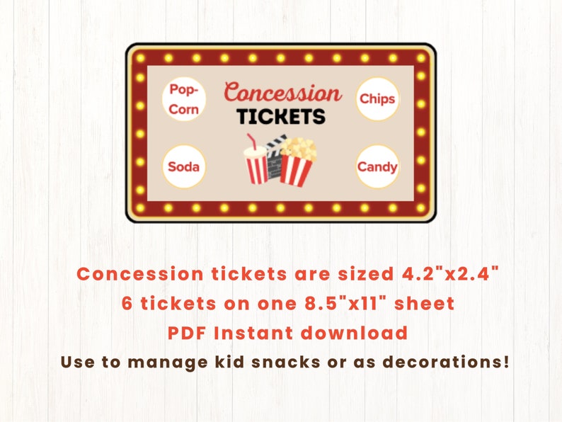 MOVIE NIGHT Party Bundle | Movie Banner | Movie Snack Tickets | Movie ...