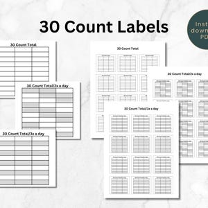 MEDICATION TRACKER LABELS Medicine Log for Kids and Seniors Post Op ...