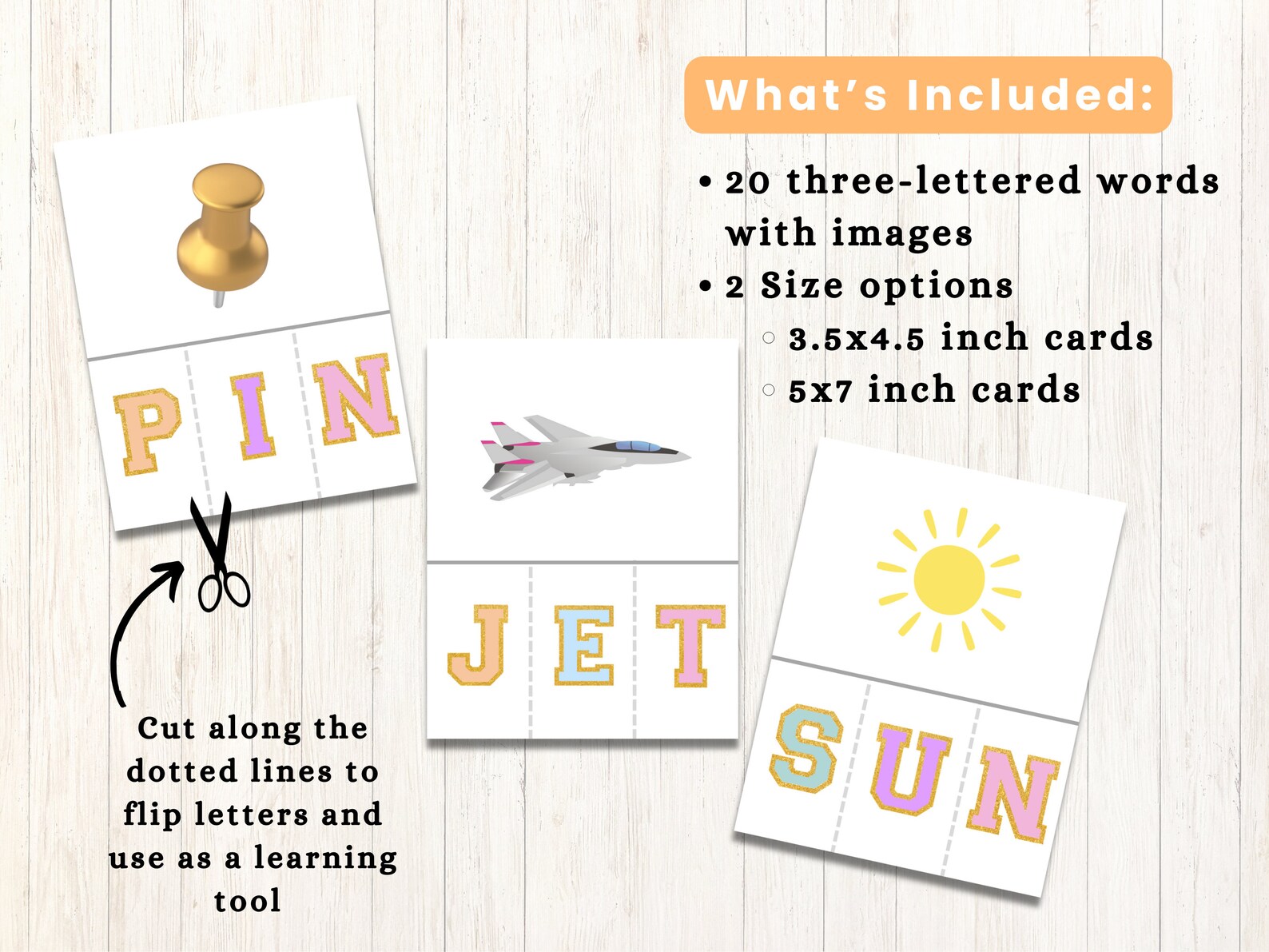WORD FLASH CARDS | Three Letter Word Phonics | Homeschool | Learning ...
