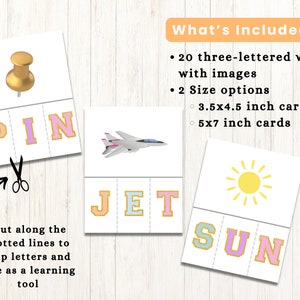 WORD FLASH CARDS | Three Letter Word Phonics | Homeschool | Learning ...