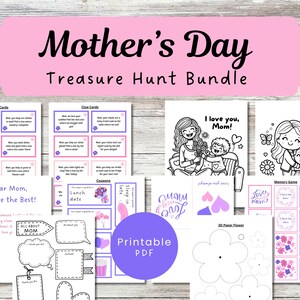 MOTHER'S DAY Treasure Hunt Bundle | Printable Mother's Day Game ...