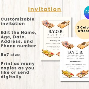 BOARD PARTY Invitation | Charcuterie Invites | Board Party | Editable ...