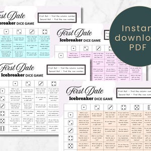 FIRST DATE DICE Icebreaker Game | Getting to Know You | Dating Game ...