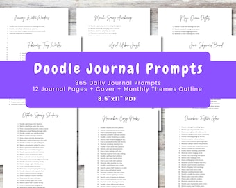 365 Daily Collage & Doodle Prompts | Printable Art Journal (PDF) - Etsy ...
