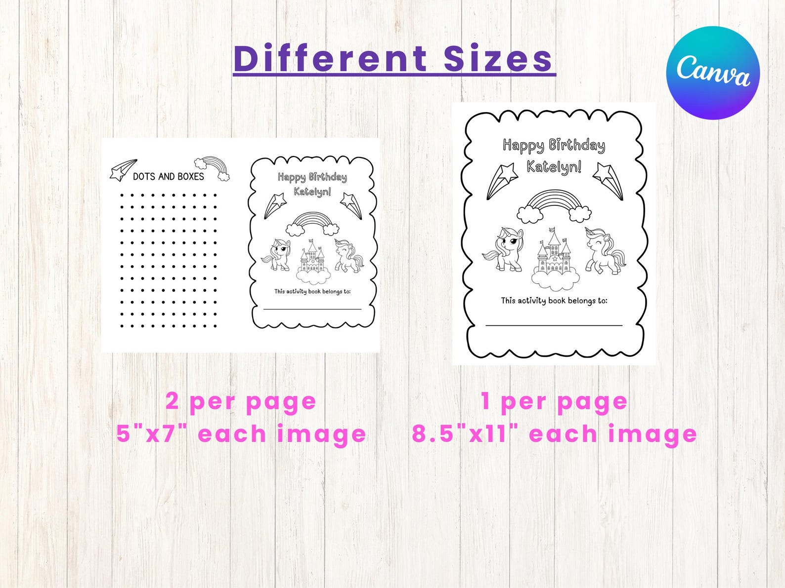 Unicorn BIRTHDAY ACTIVITY COLORING Book | Unicorn Birthday Games ...