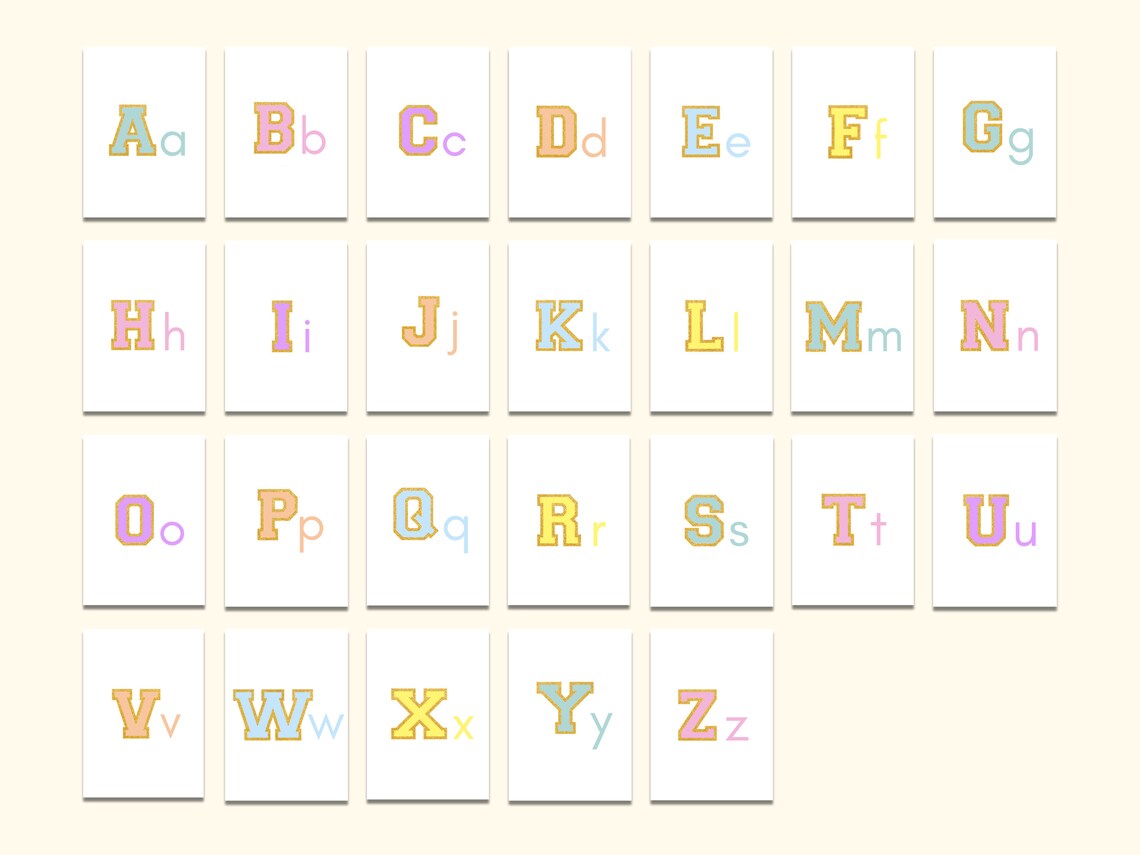 ALPHABET CARDS Kids Homeschool Alphabet Flash Cards ABC Cards Printable ...