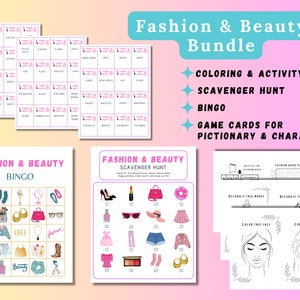 FASHION and BEAUTY ACTIVITY Bundle | Fashion Games | Word Search ...