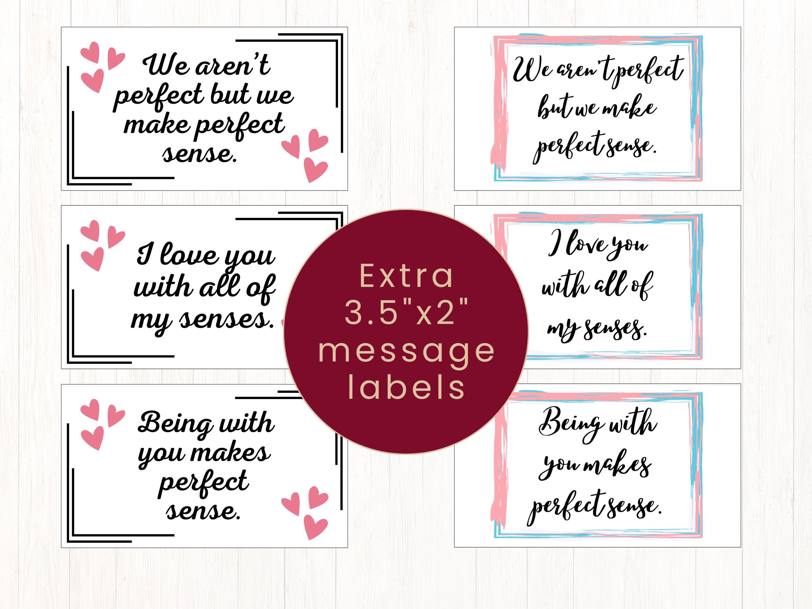 5 SENSES GIFT LABELS | Five Senses | Anniversary Gift | Valentine's ...