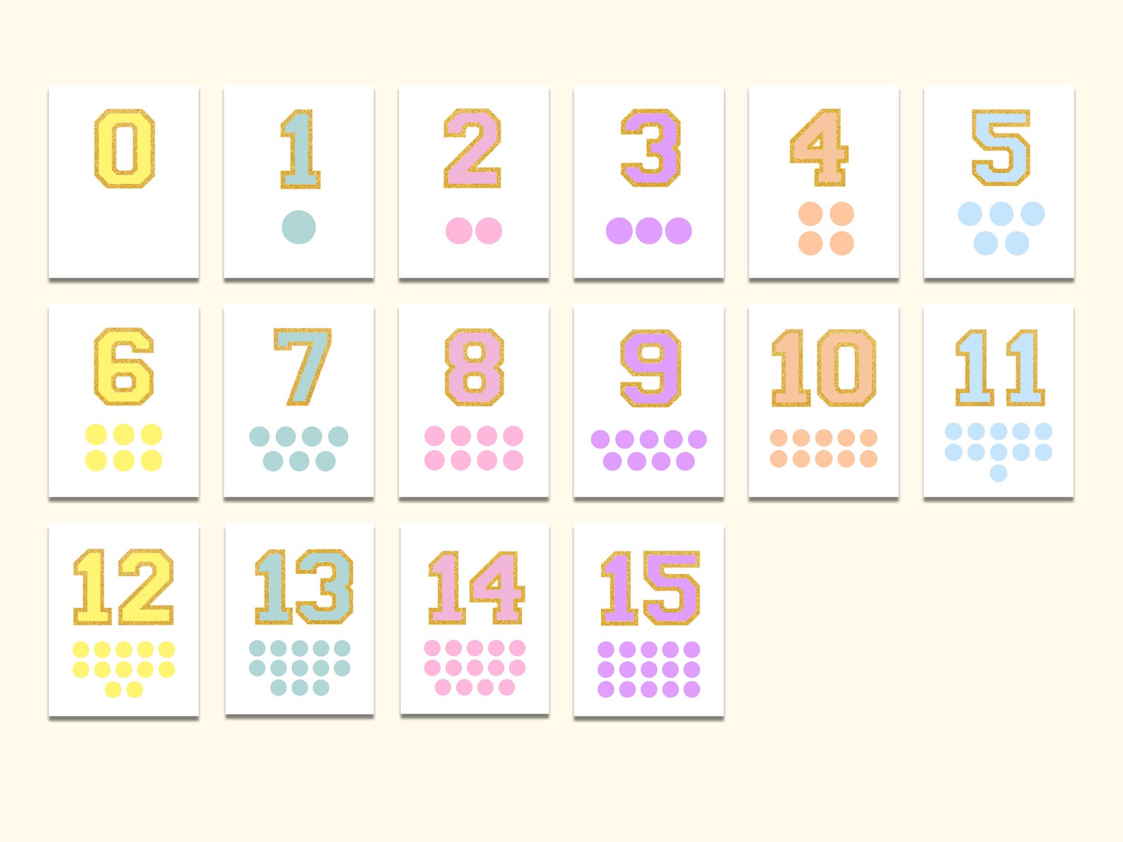 NUMBER FLASH CARDS | Kids | Homeschool | Learning | Colorful Number ...