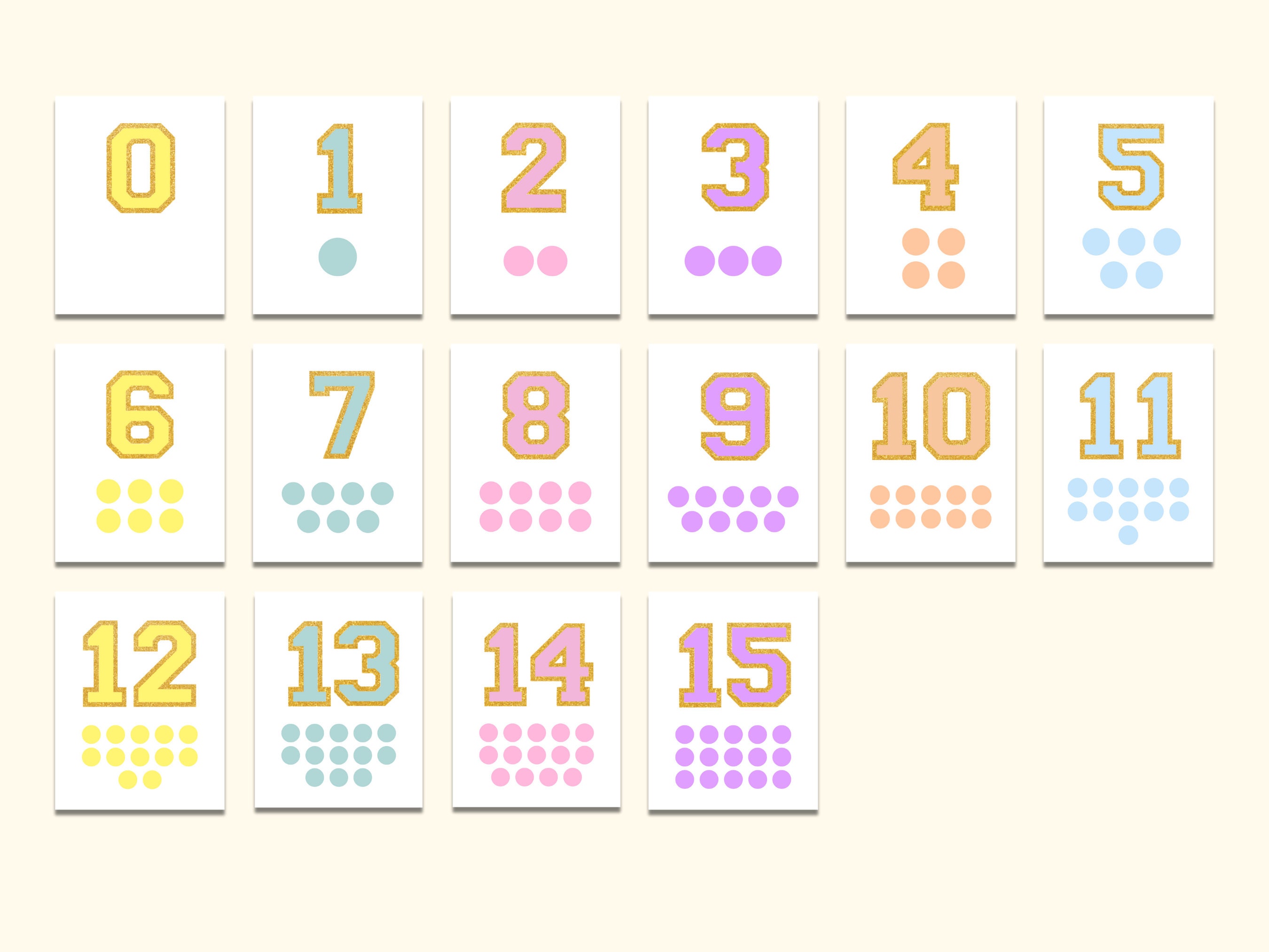 NUMBER FLASH CARDS | Kids | Homeschool | Learning | Colorful Number ...