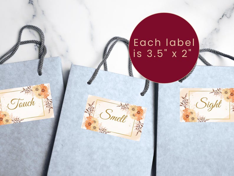 5 SENSES GIFT LABELS | Five Senses | Anniversary Gift | Autumn Fall ...
