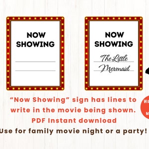MOVIE NIGHT Party Bundle | Movie Banner | Movie Snack Tickets | Movie ...