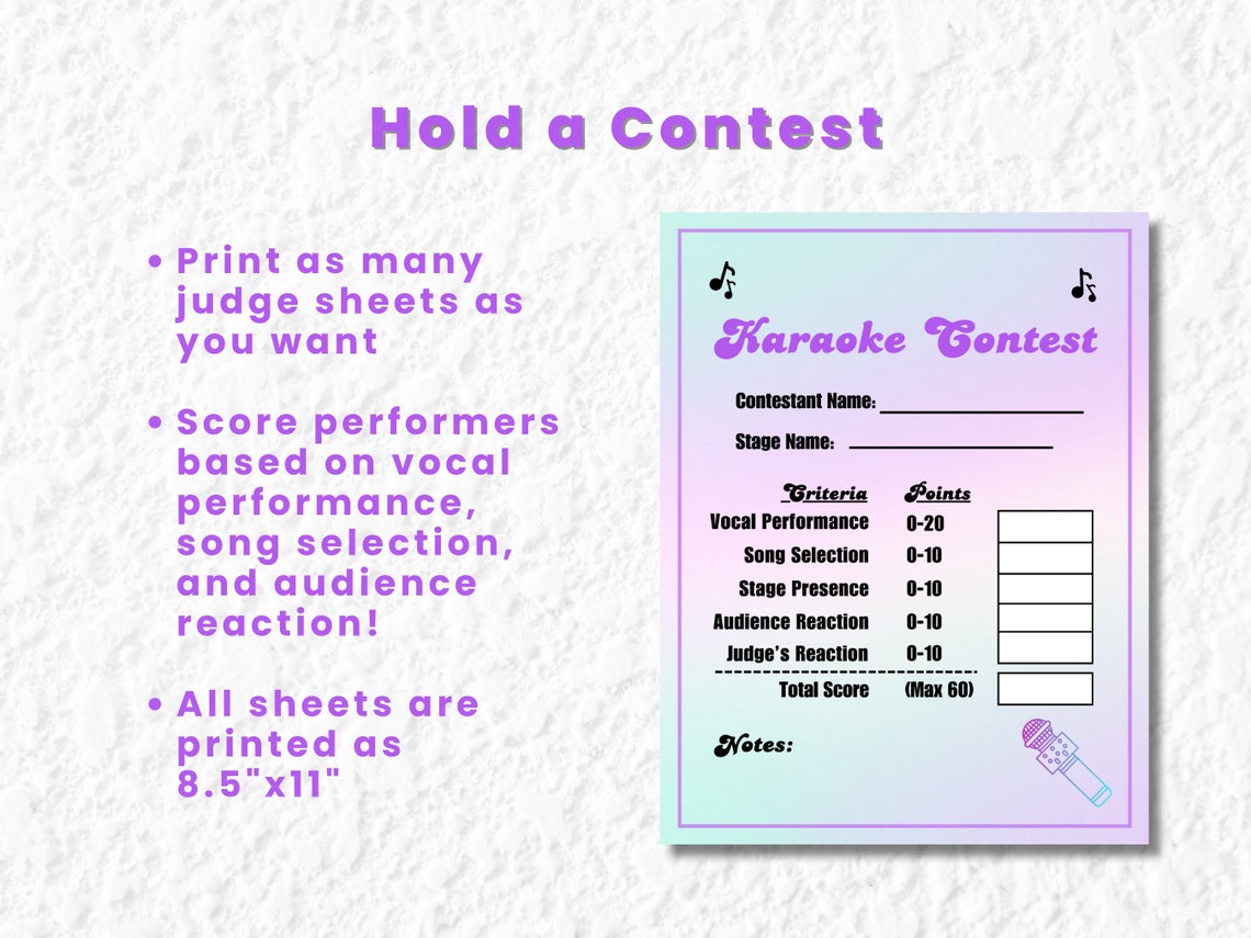 KARAOKE PARTY BUNDLE | Request a Song | Karaoke Sign up | Song Request ...