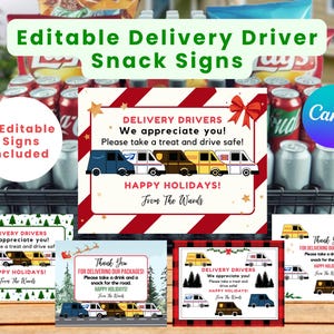 Thank You Delivery Driver Canva - Etsy
