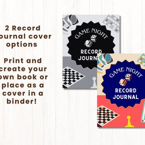 GAME NIGHT RECORD Journal | Family Game Night | Game Tally | Holiday ...
