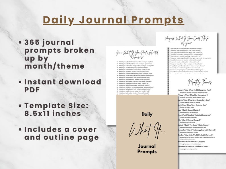 What If... Daily Journal Prompts | Daily Writing Journal | 365 Creative ...
