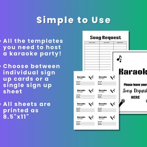 KARAOKE PARTY BUNDLE | Request a Song | Karaoke Sign up | Song Request ...