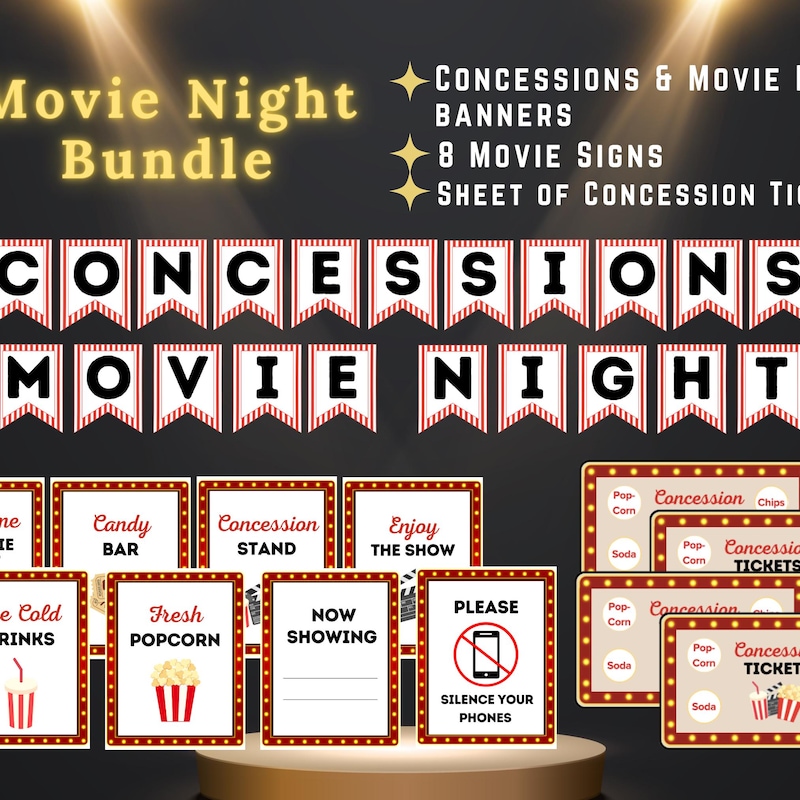 Movie Theater Ticket Sign - Etsy
