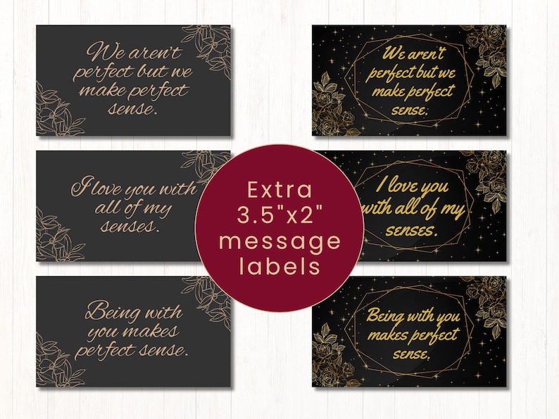 5 SENSES GIFT LABELS | Five Senses | Anniversary Gift | Valentine's ...