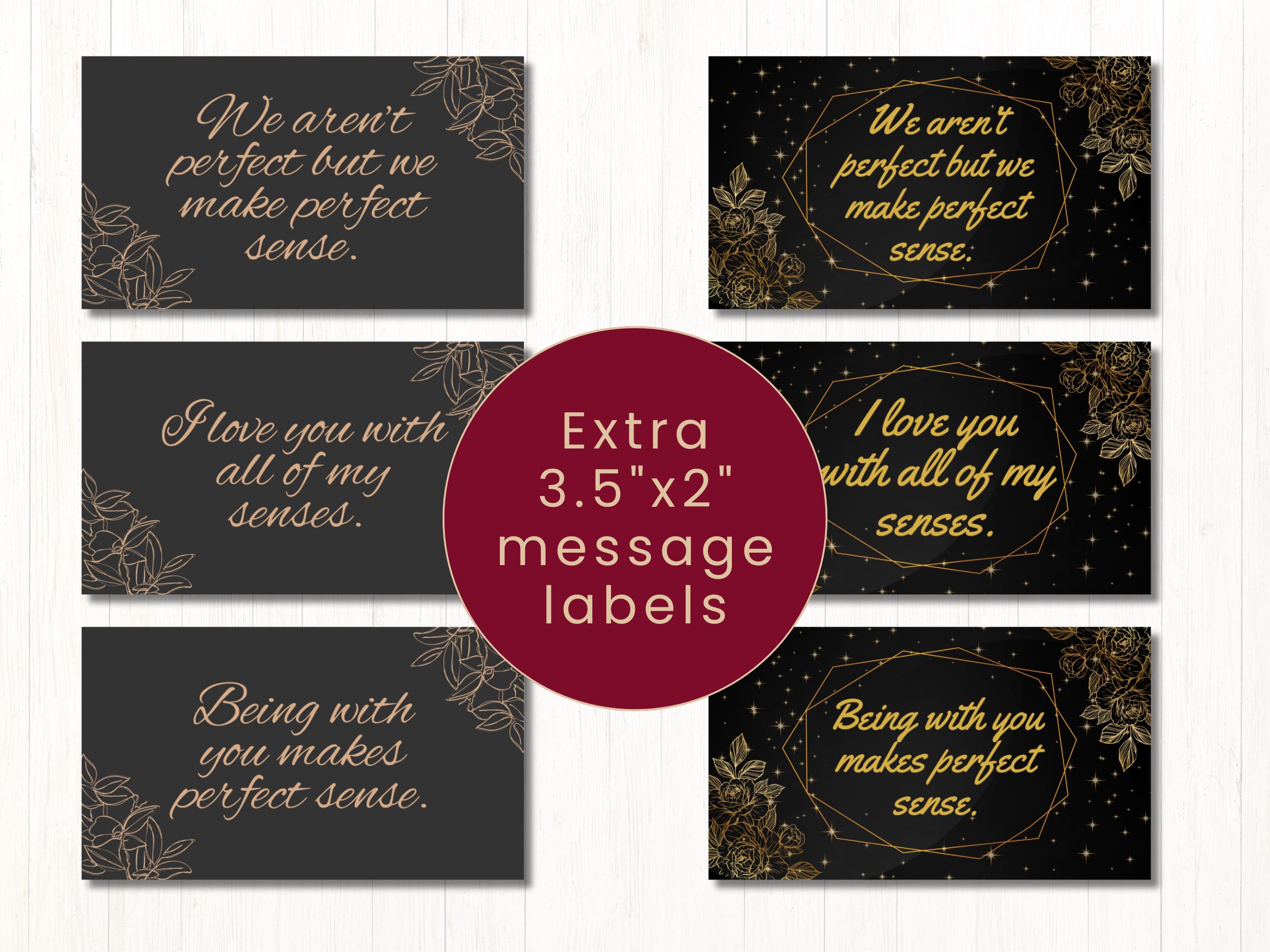 5 SENSES GIFT LABELS | Five Senses | Anniversary Gift | Valentine's ...