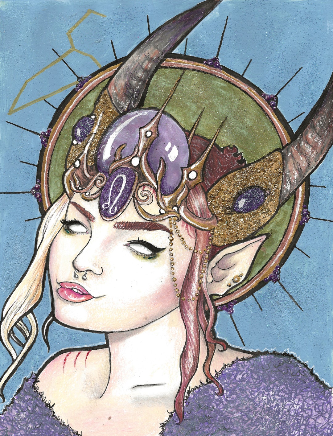 LEO DEMON GODDESS20 PRINT - Etsy