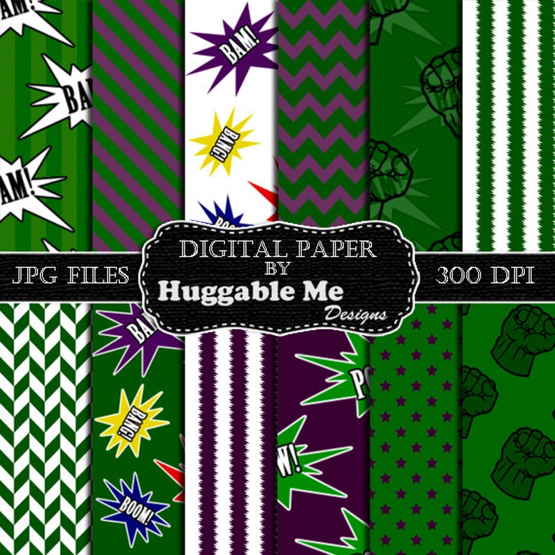 Digital Paper Super Hero Instant Download Paper for Super - Etsy