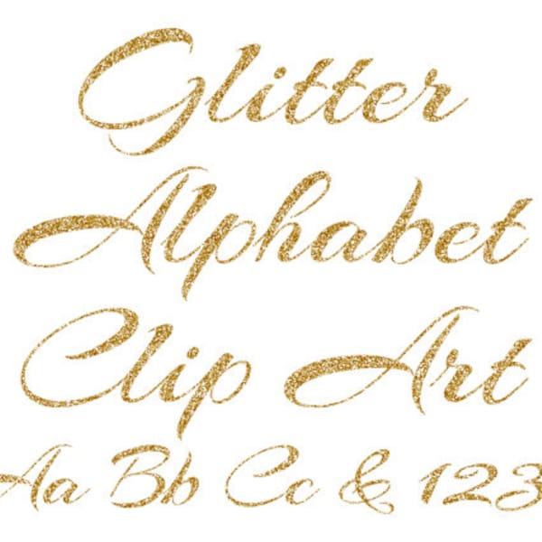 Gold Glitter Letters - Etsy