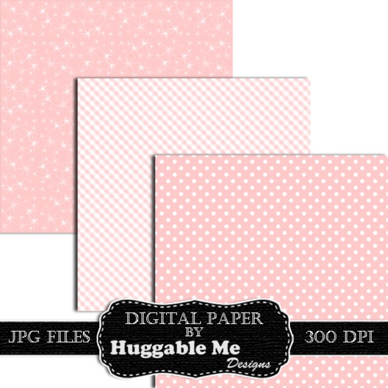 Pink Scrapbook Paper Instant Download Light Pink Pattern - Etsy
