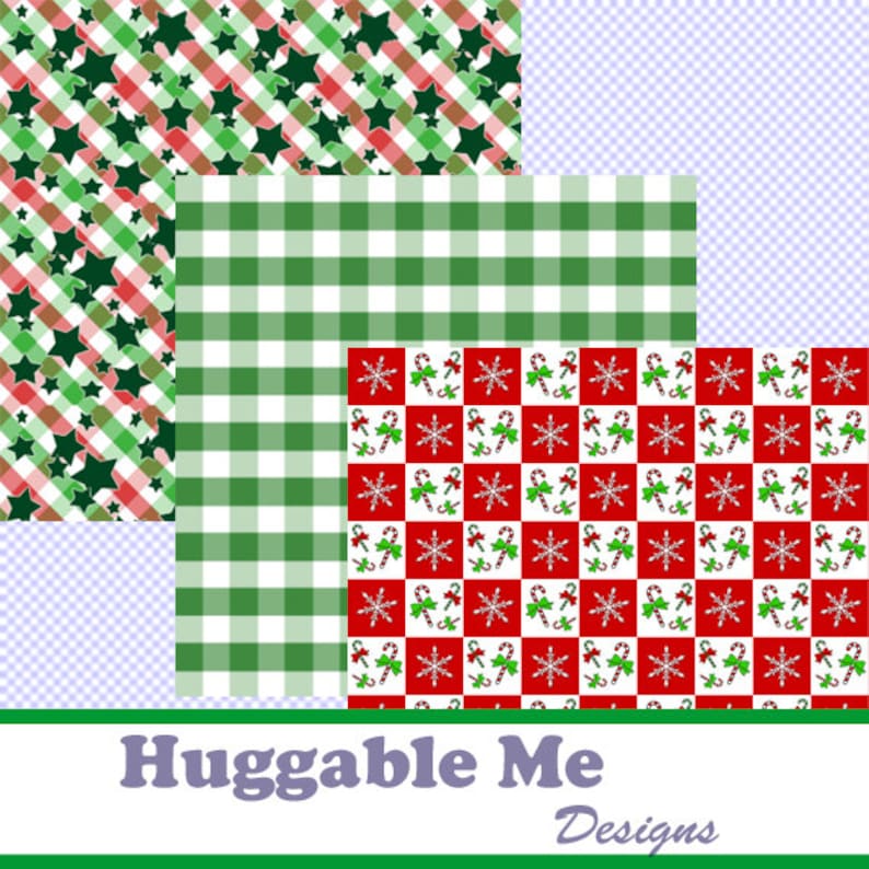 Christmas Scrapbook Paper Holiday Digital Paper Chevron | Etsy