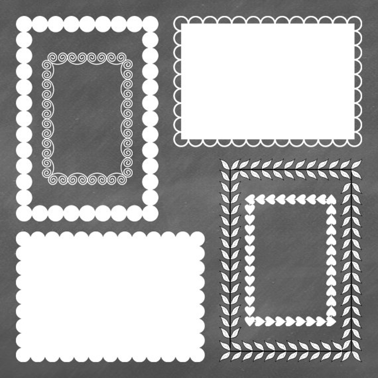 Digital Frame and Digital Border Set of 16 Instant Download - Etsy