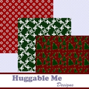 Digital Christmas Paper - Instant Download Christmas Scrapbook Paper ...