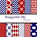 Red White & Blue Digital Papers Chevron Stripes Checkers Patriot ...