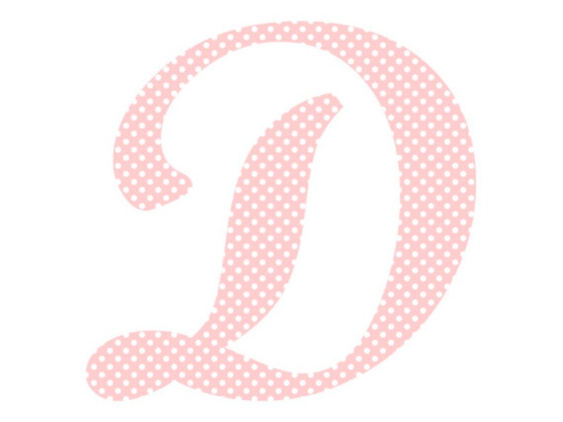 Pink Alphabet Clipart, Polka Dot Letters and Numbers Clip Art, Instant ...