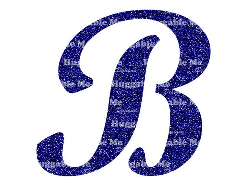 Blue Glitter Alphabet Clipart Digital Glitter Letters and Glitter ...