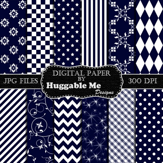 Blue Scrapbook Paper Designs
