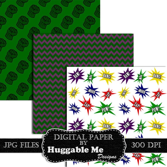 Digital Paper Super Hero Instant Download Paper for Super - Etsy