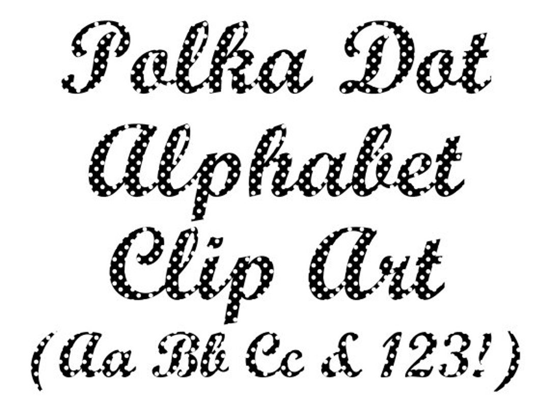 Alphabet Clipart, Polka Dot Alphabet Clip Art, Polka Dot Letters and ...