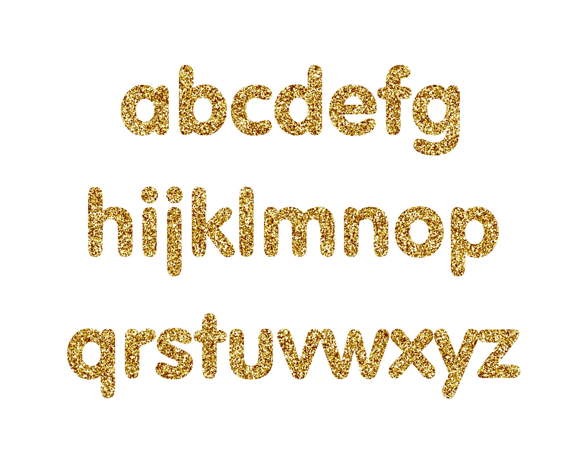 Gold Alphabet Glitter Letters and Numbers Clipart Scrapbook - Etsy