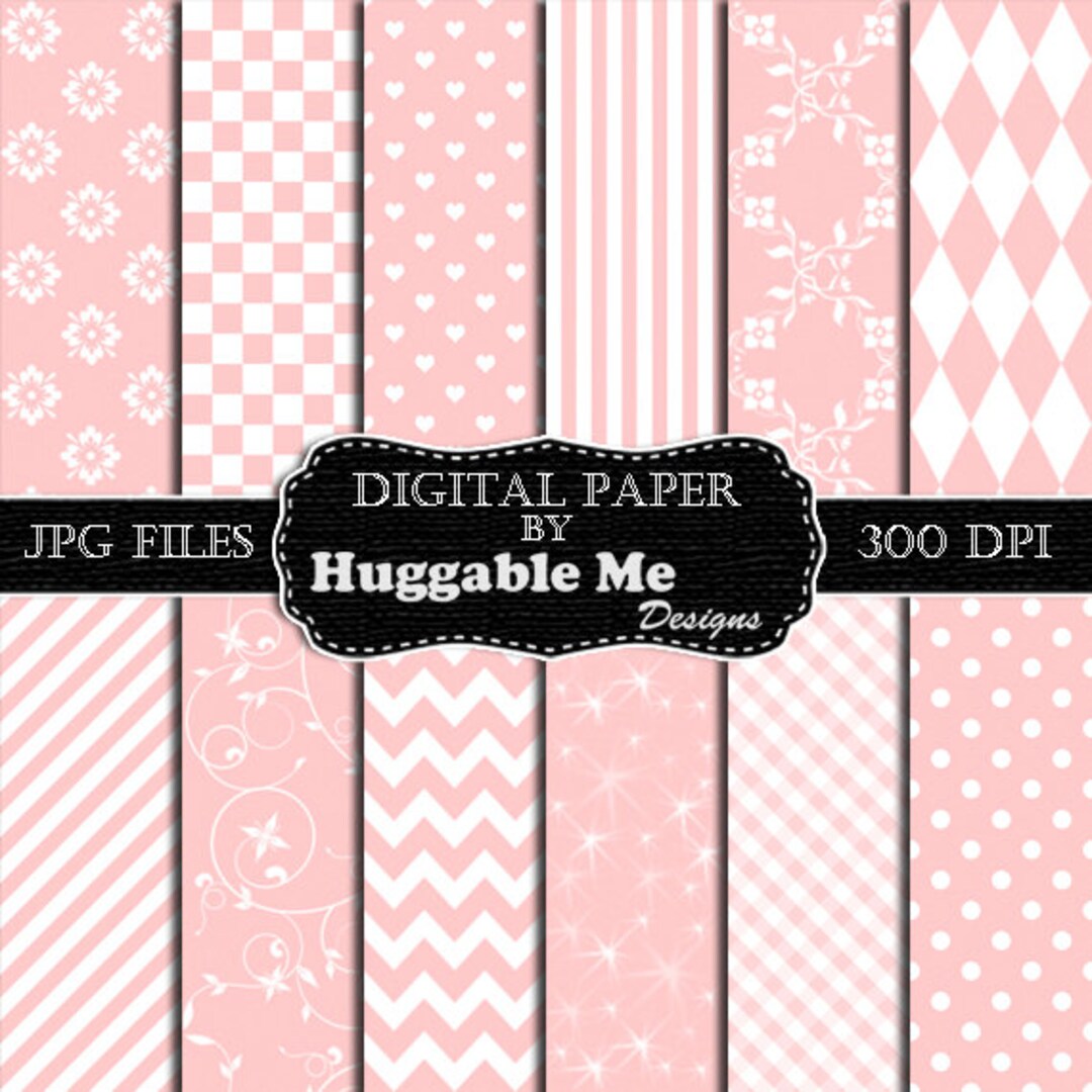 Pink Scrapbook Paper Instant Download Light Pink Pattern Paper for ...