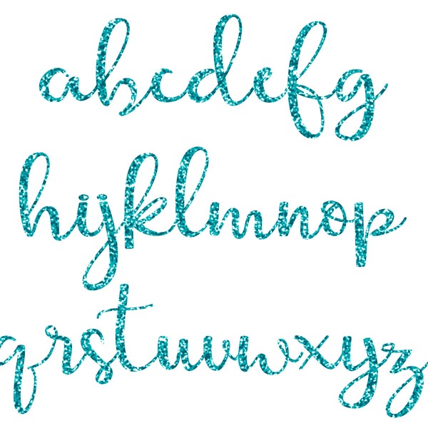 Cursive Glitter - Etsy