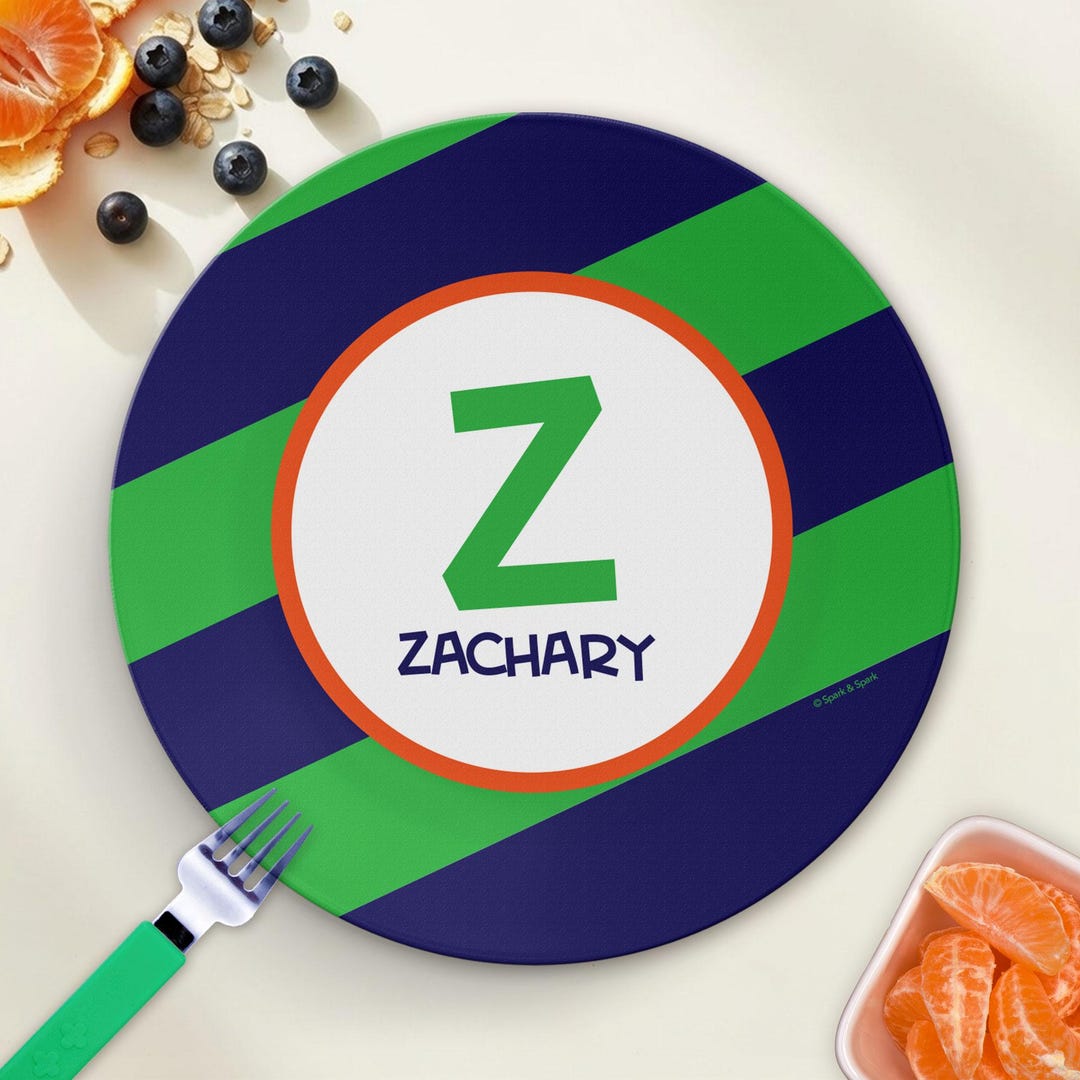 Personalized Kids Plate With Name | Custom Plastic Kids Plate | Floral ...