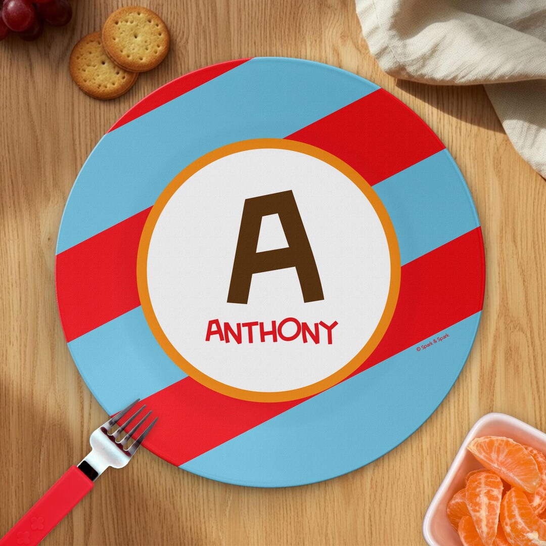 Personalized Kids Plate With Name | Custom Plastic Kids Plate | Floral ...