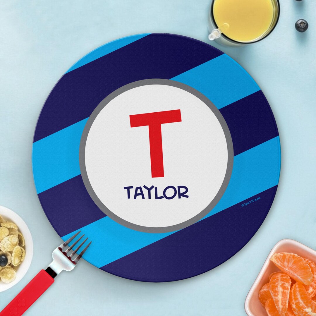 Personalized Kids Plate With Name | Custom Plastic Kids Plate | Floral ...